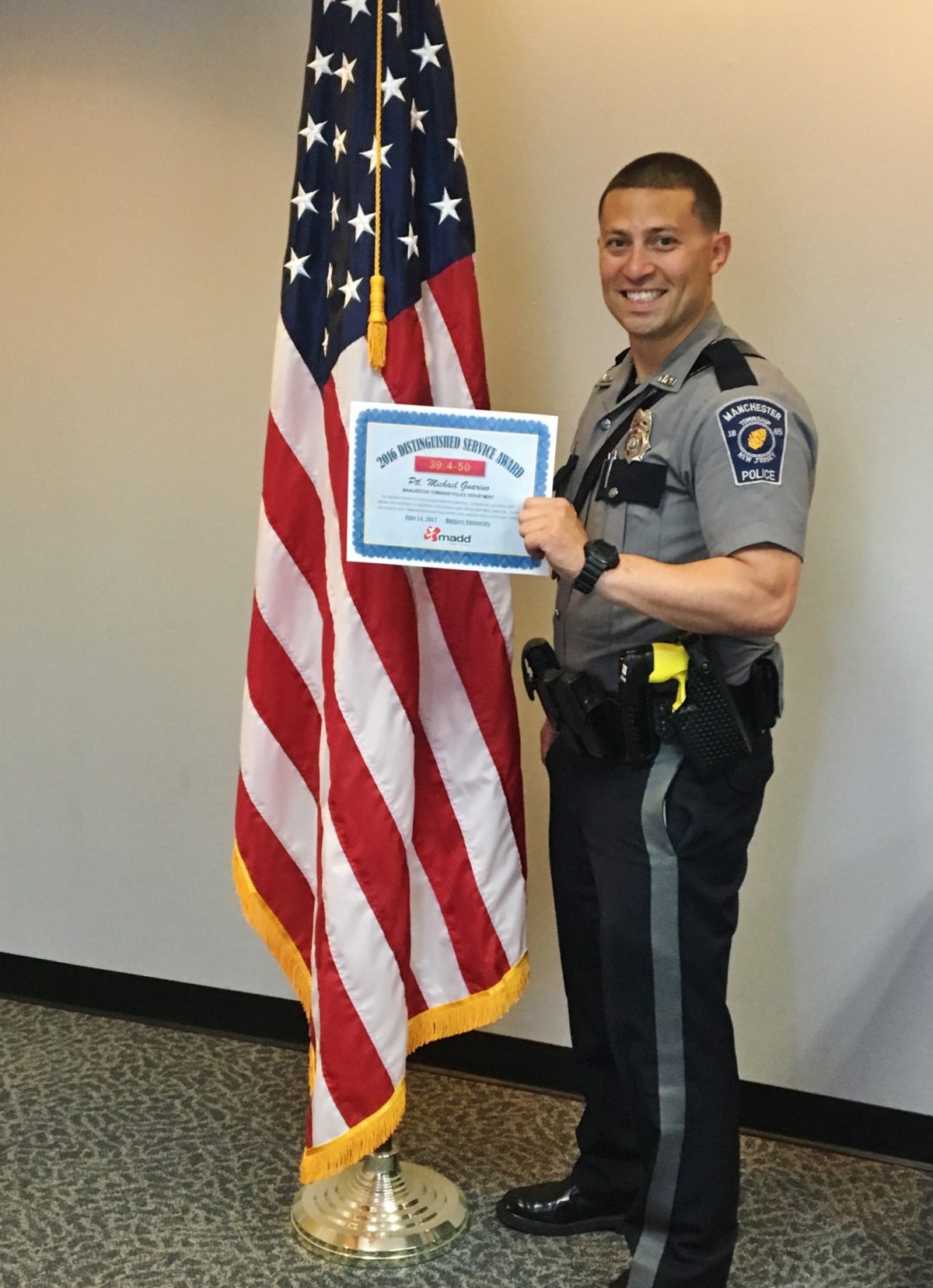 Manchester Officer Recognized for DWI Enforcement - Manchester Police ...