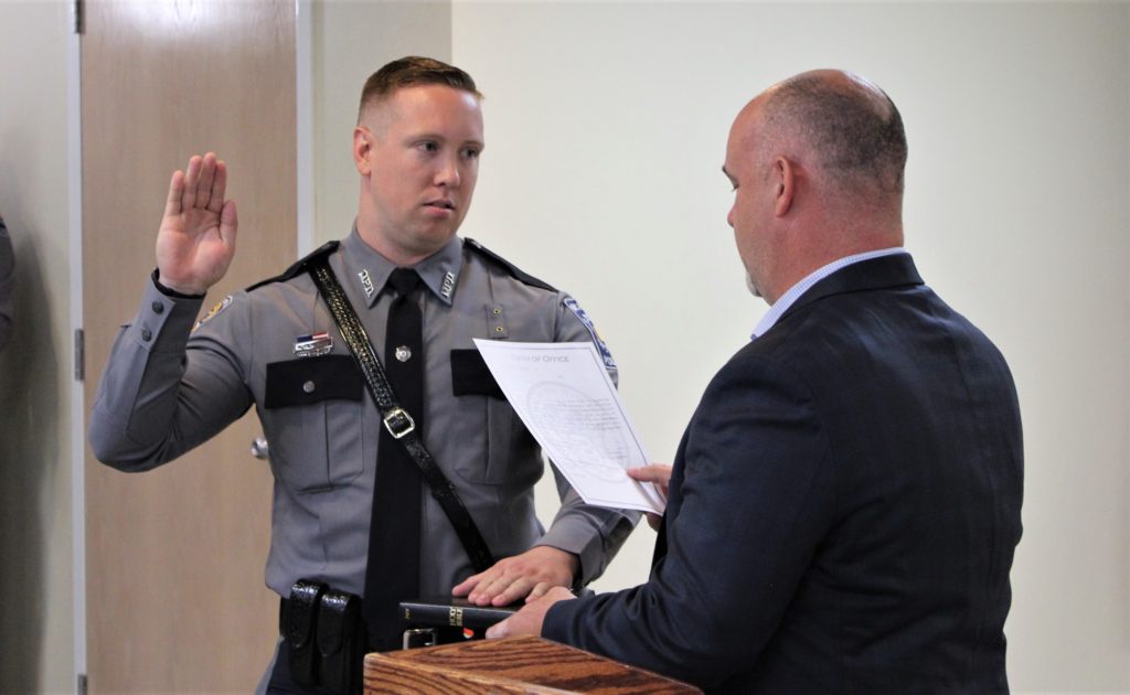 Sergeant, Patrolman Take Oaths at Promotion Ceremony - Manchester ...