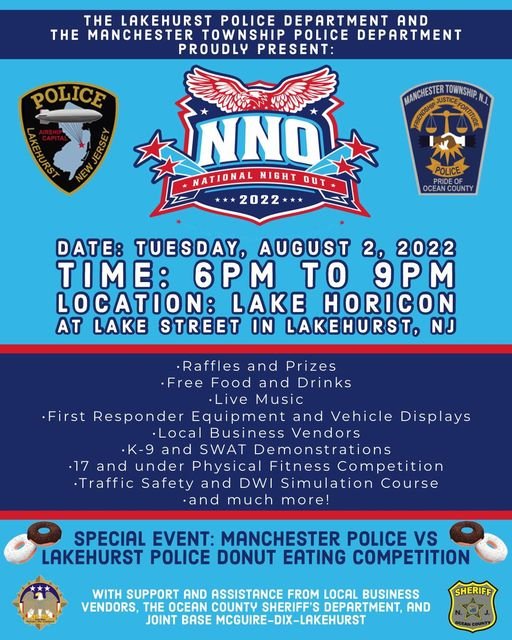 National Night Out 2022 - Manchester Police Department Manchester NJ